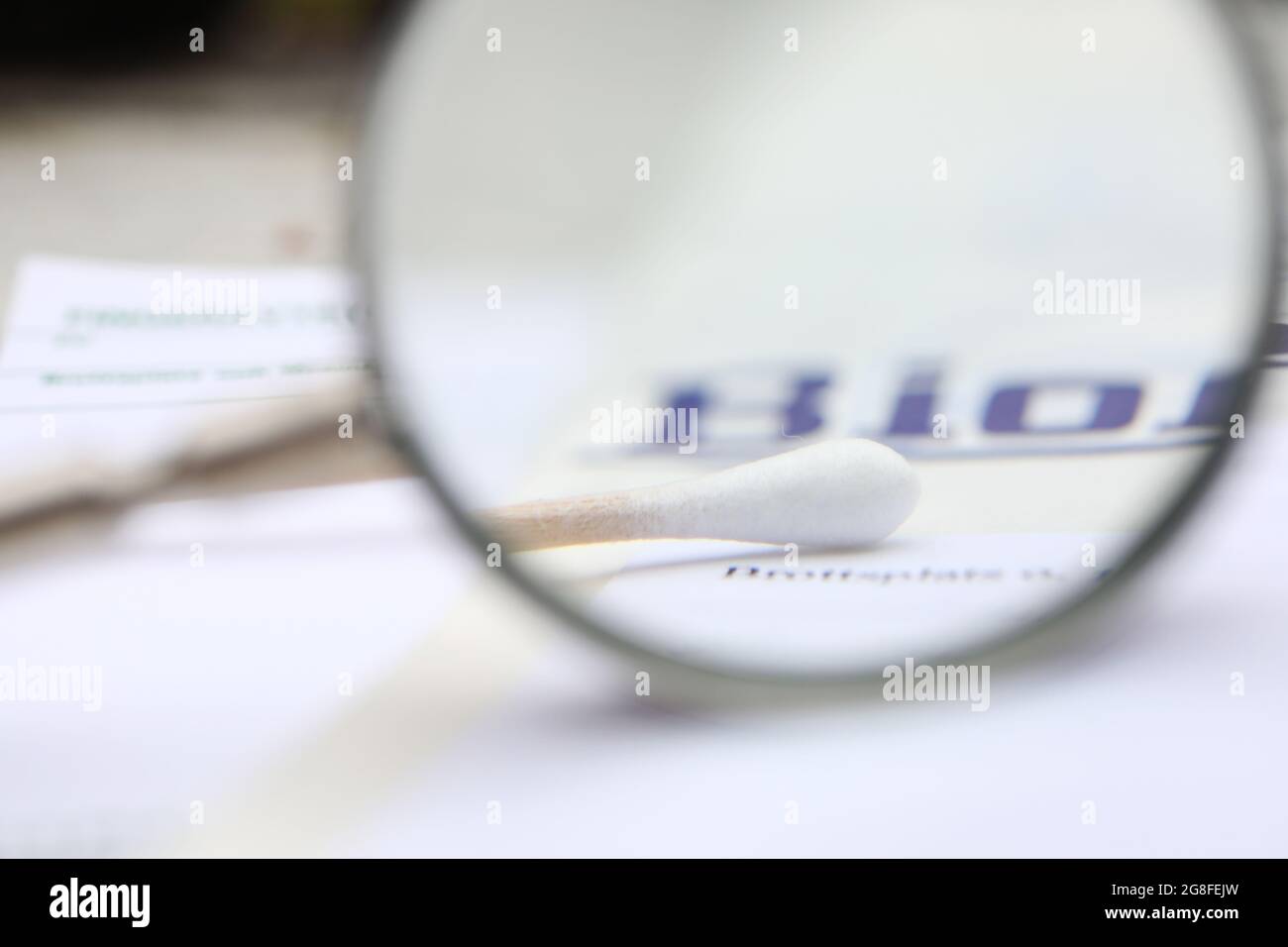 BioPack bag and a forensic cotton swab for securing blood and ...