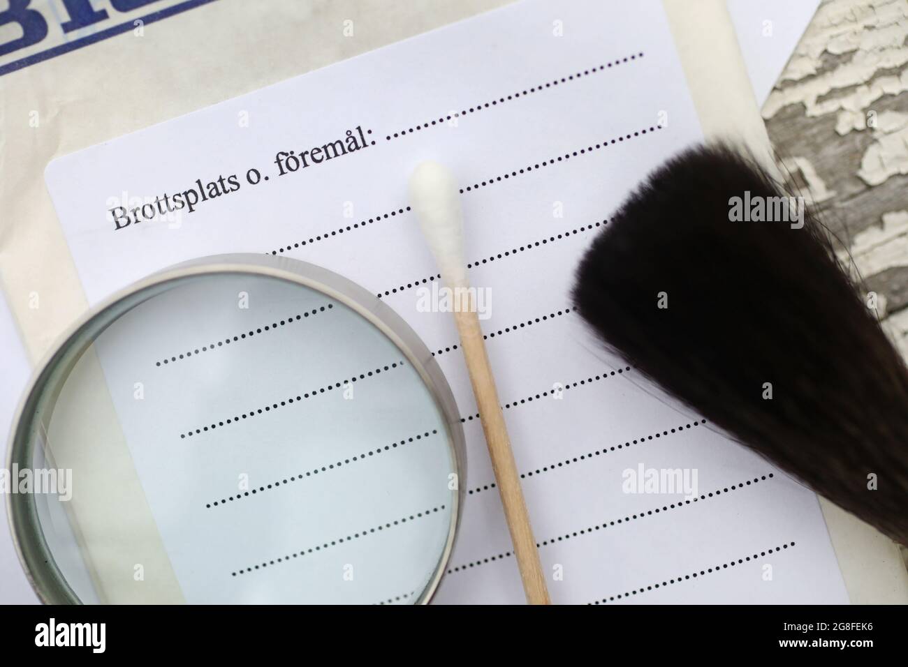 BioPack bag and a forensic cotton swab for securing blood and ...