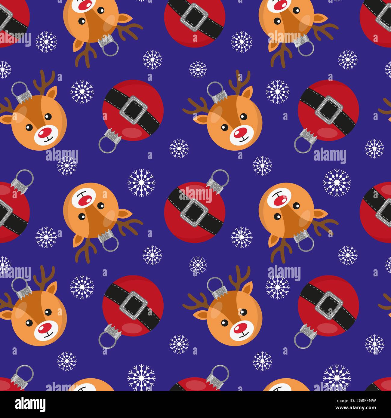 Christmas seamless pattern with cute baubles Stock Vector Image & Art ...