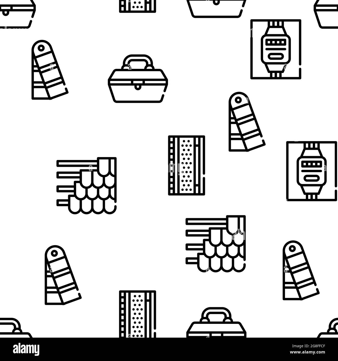 Renovation Home Repair Vector Seamless Pattern Stock Vector Image & Art ...