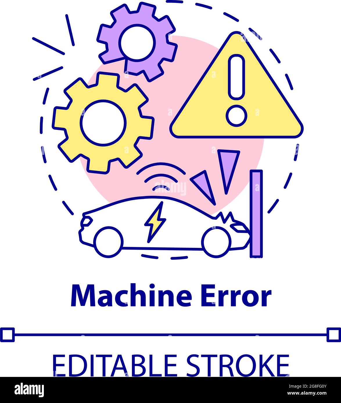 Machine error concept icon Stock Vector Image & Art - Alamy