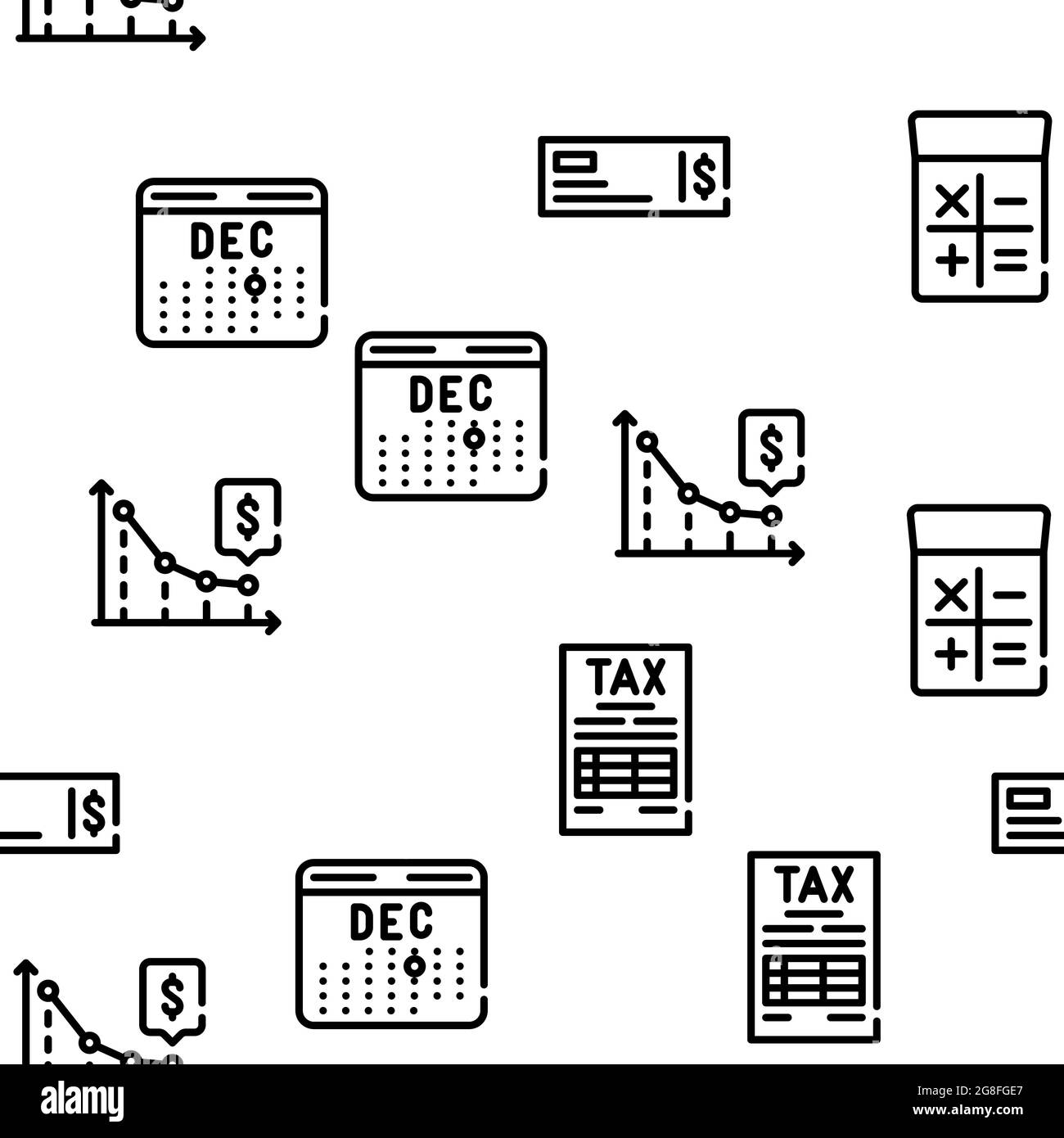Accounting And Finance Vector Seamless Pattern Stock Vector Image & Art ...