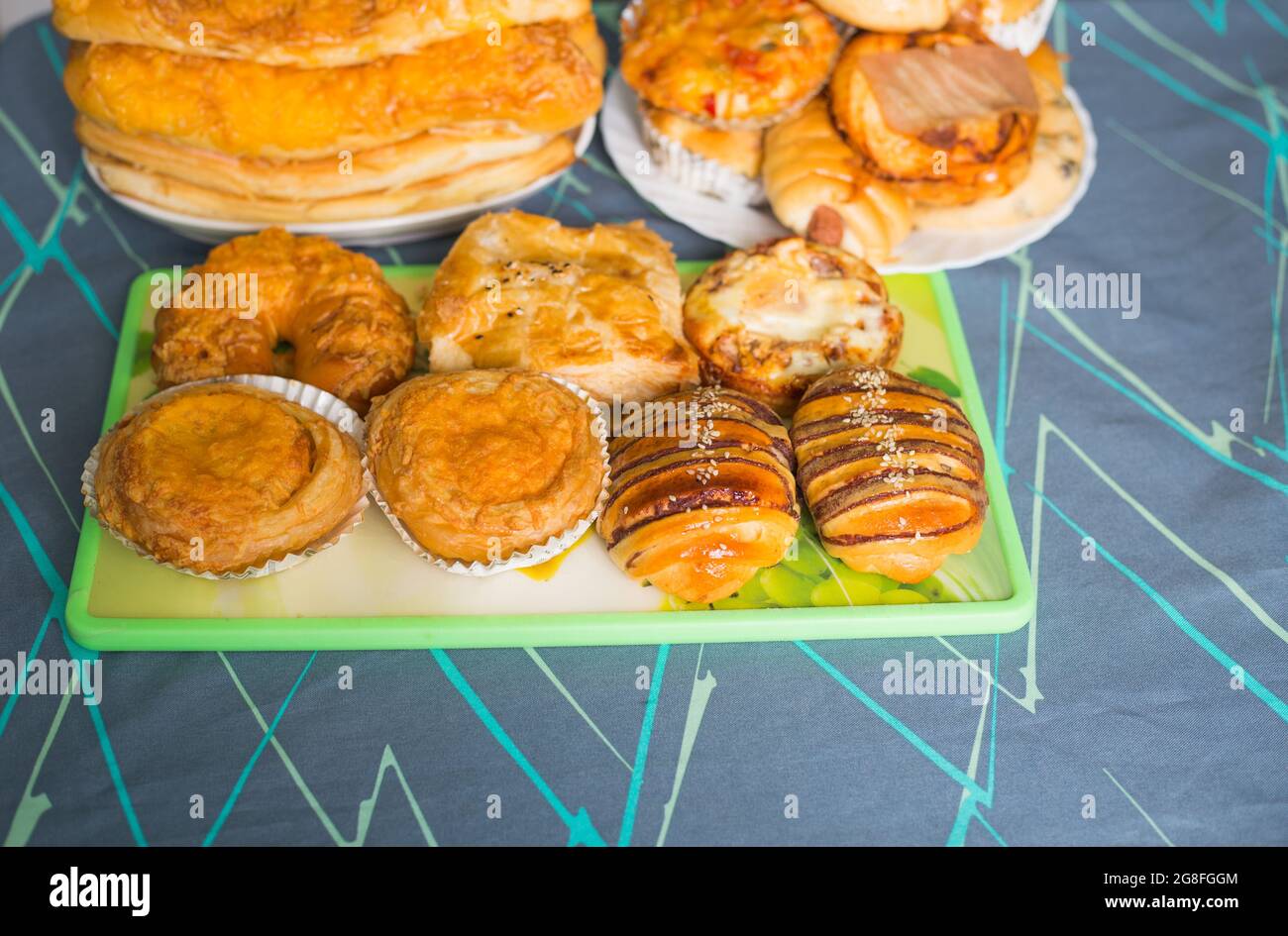 Top view of different kinds of homemade pastry on a plate Stock Photo ...