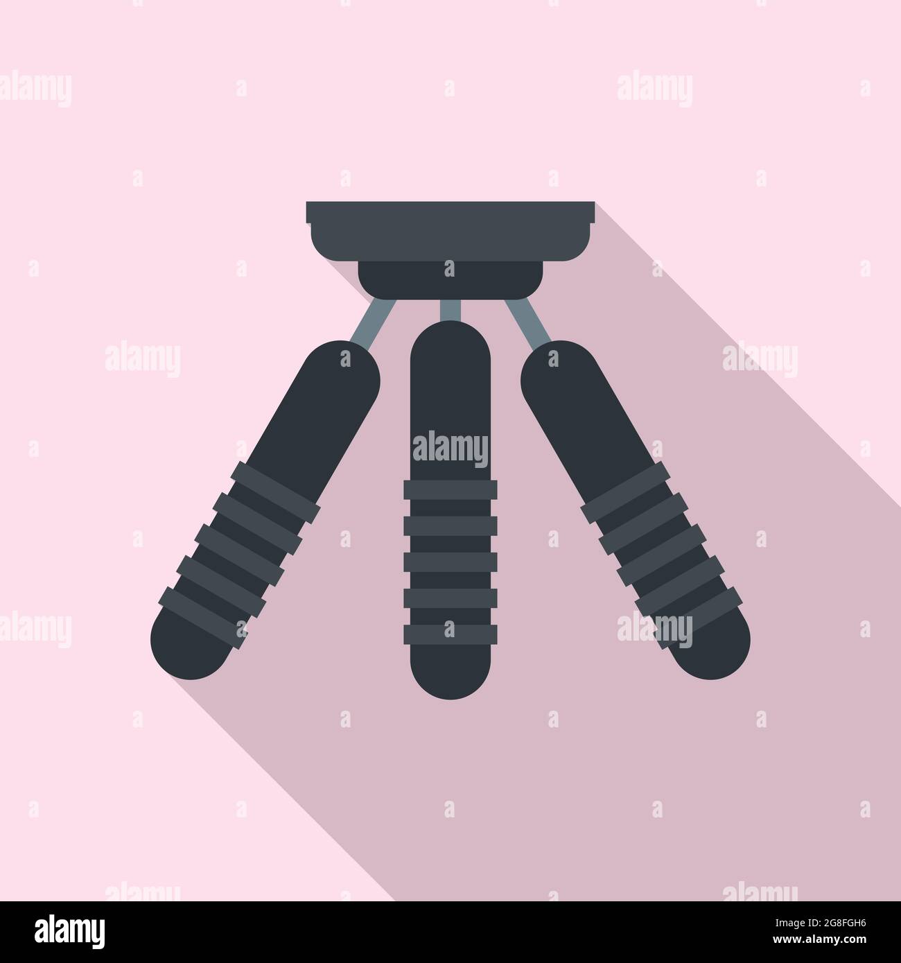 Small tripod icon flat vector. Camera mobile stand. Smartphone film ...