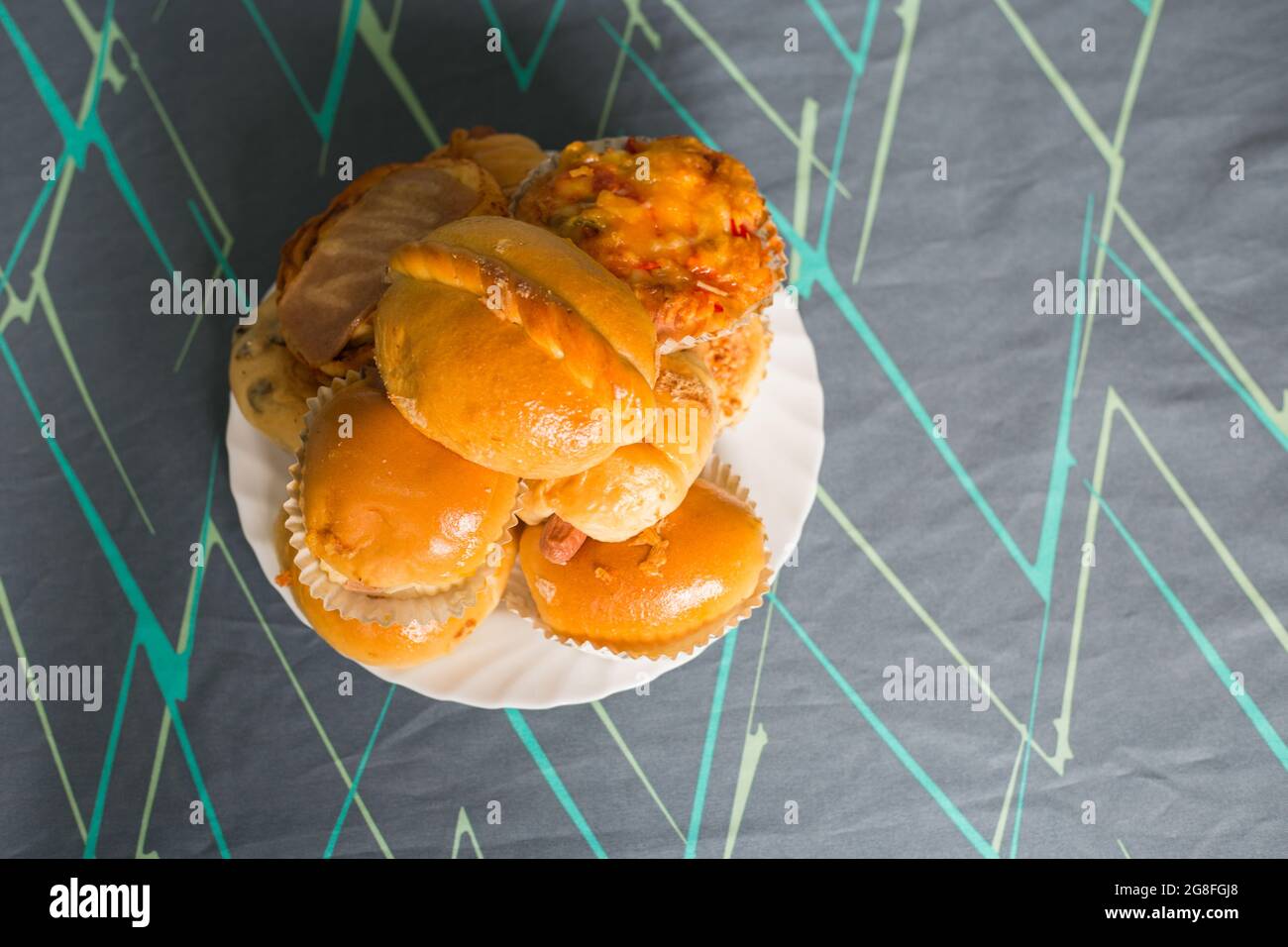 Top view of different kinds of homemade pastry on a plate Stock Photo ...