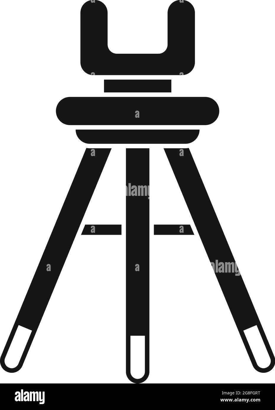 Plastic tripod icon simple vector. Recording photo stand. Video phone ...