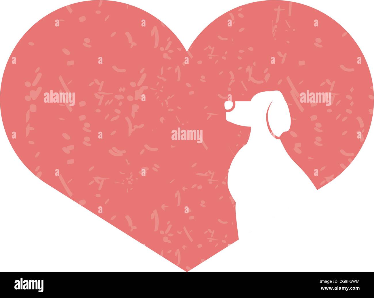 dog in heart Stock Vector Image & Art - Alamy