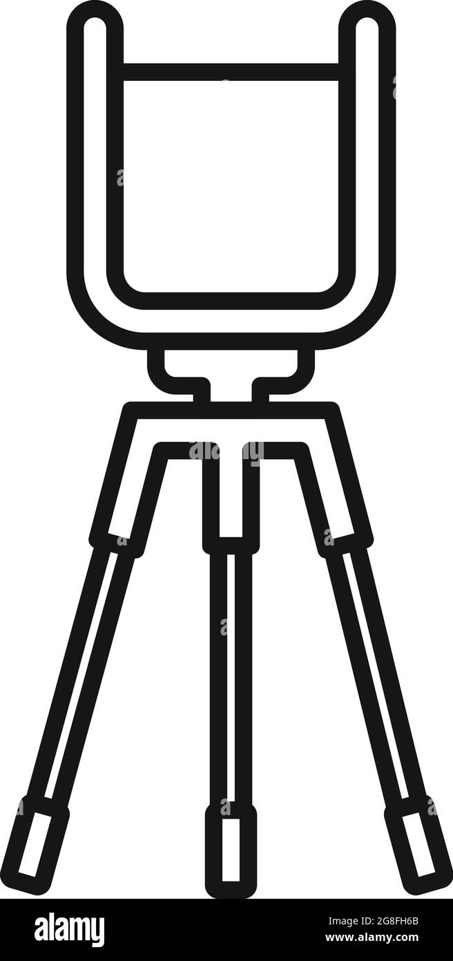 Phone video stand icon outline vector. Mobile tripod. Smartphone camera ...