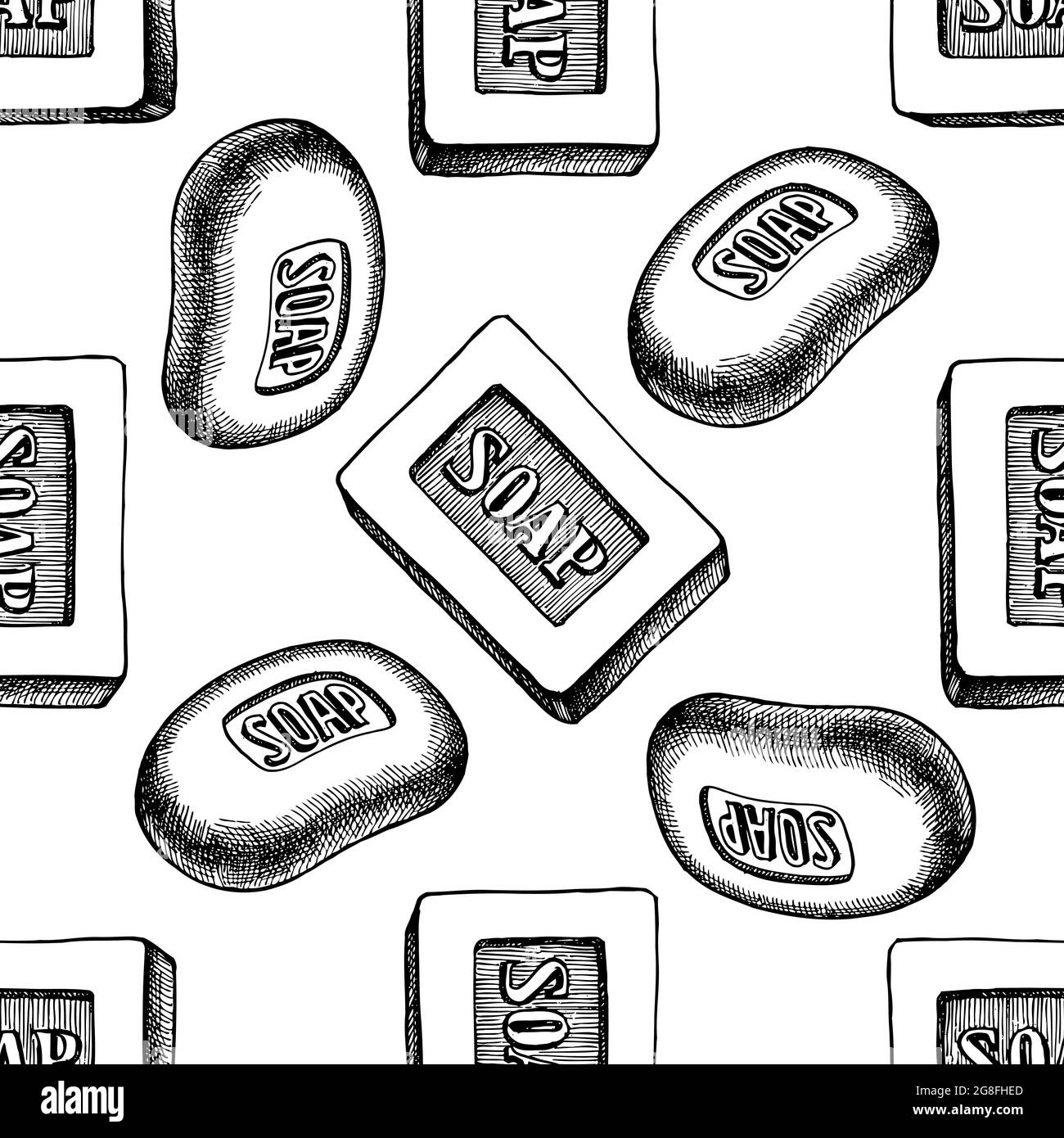 Seamless pattern with black and white soap Stock Vector Image & Art - Alamy