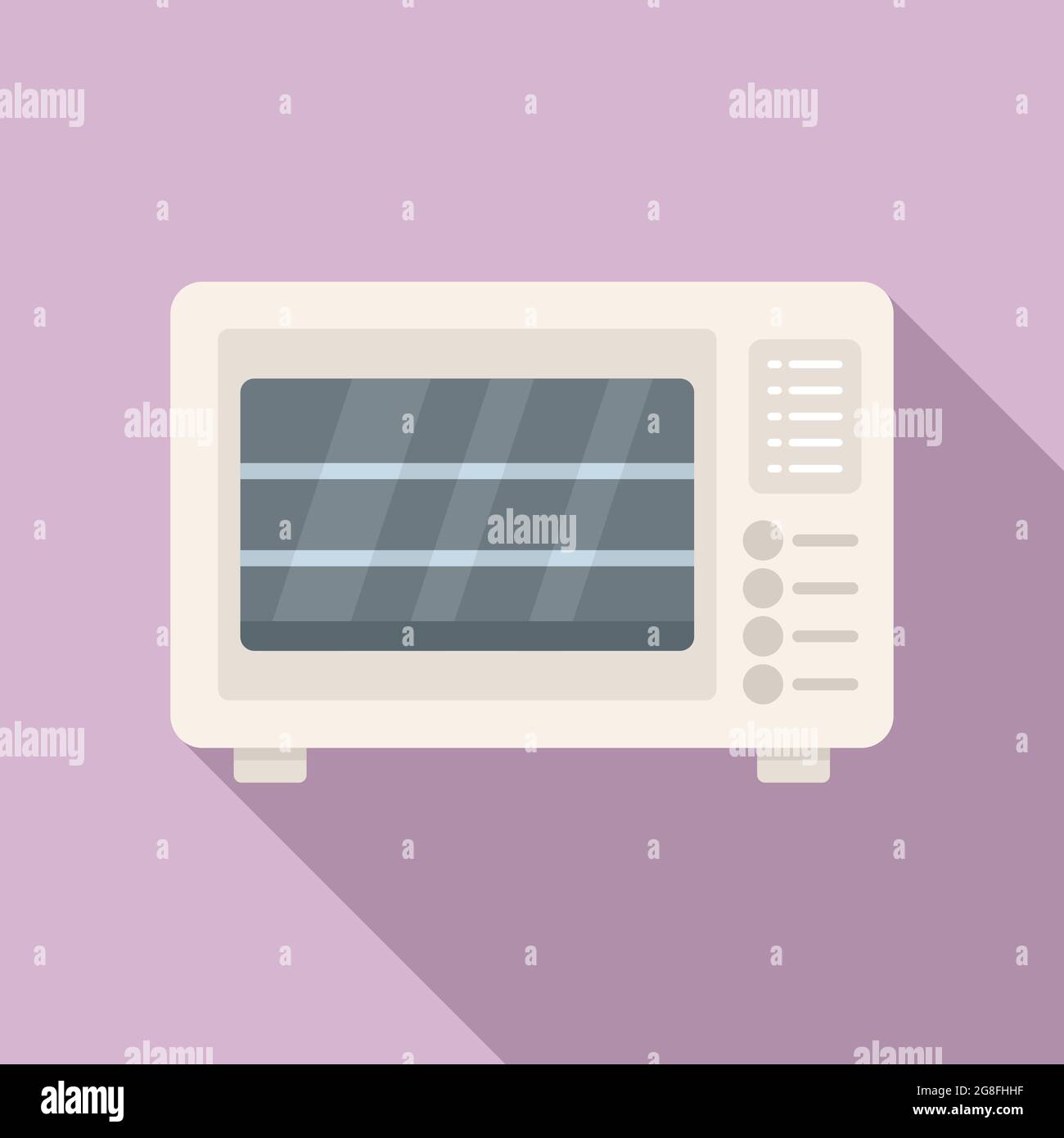 Baking oven icon flat vector. Kitchen stove. Gas grill cooker Stock ...