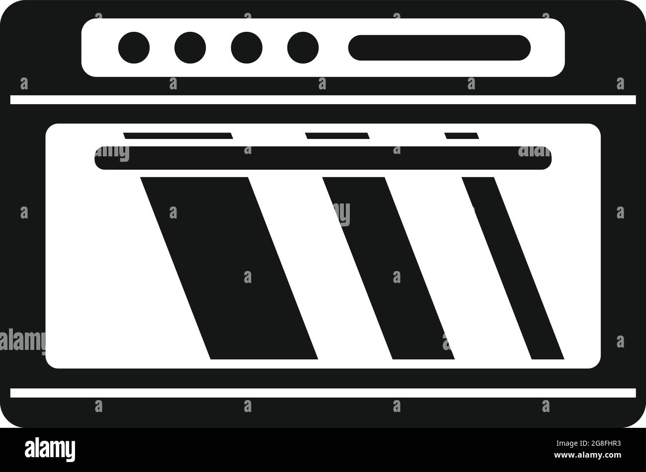 Gas convection oven icon simple vector. Electric grill stove. Fan ...