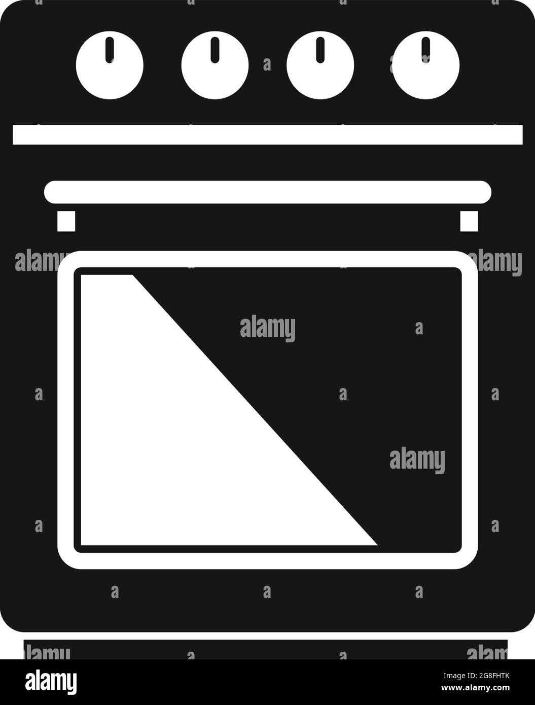 Front convection oven icon simple vector. Electric kitchen stove. Grill ...