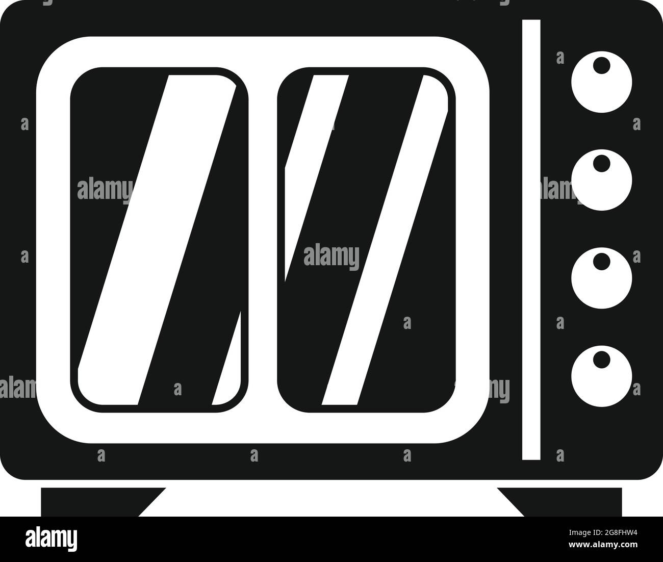 Heat convection oven icon simple vector. Grill gas stove. Kitchen ...