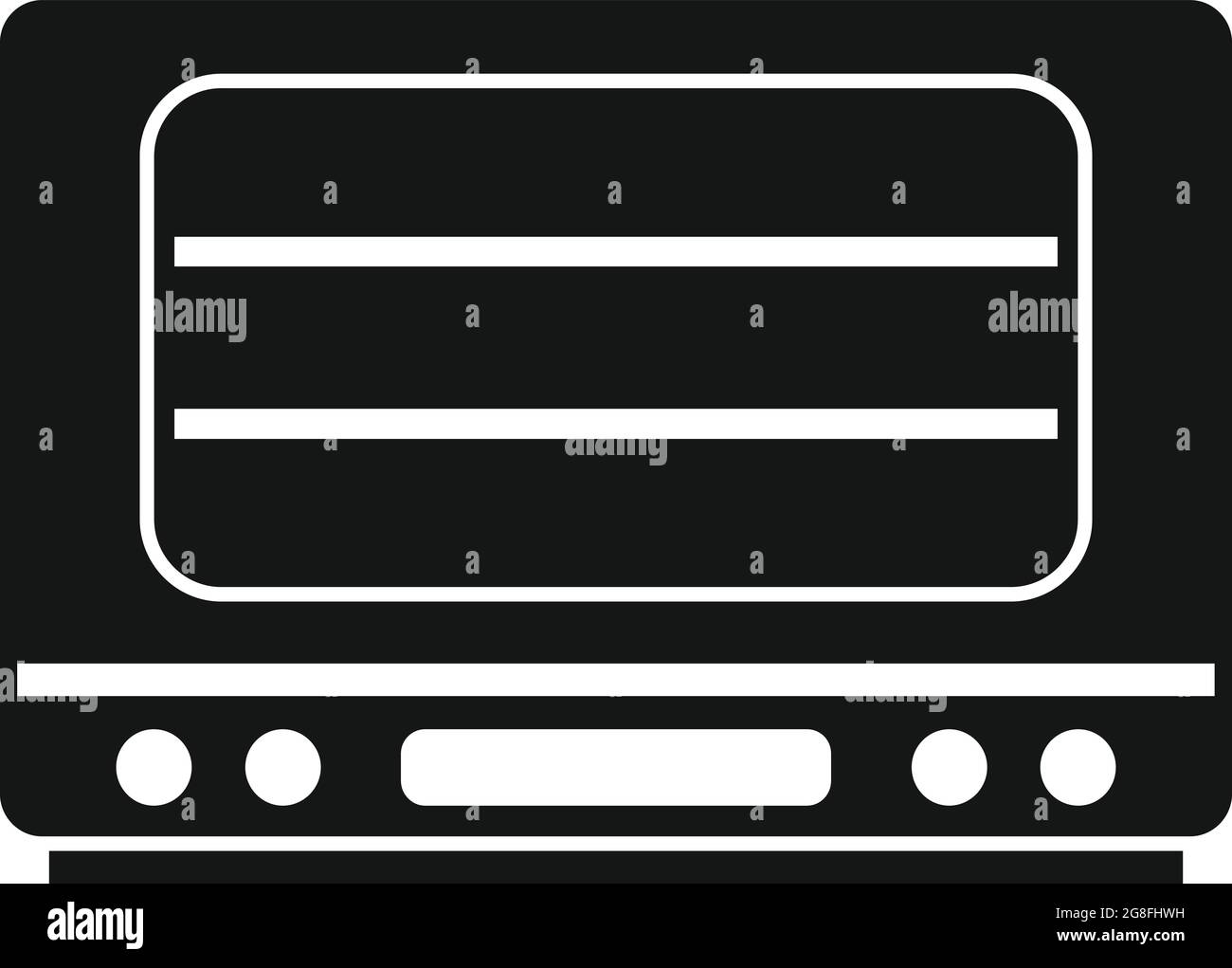 Cooker oven icon simple vector. Electric convection stove. Grill oven ...