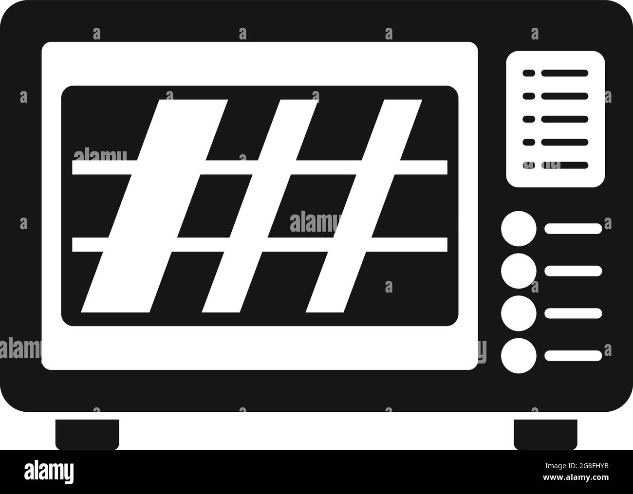 Baking oven icon simple vector. Kitchen stove. Gas grill cooker Stock ...