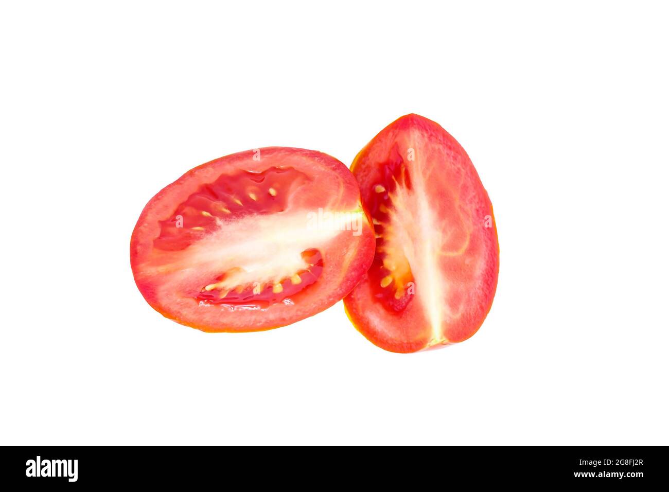 Fresh tomato slices isolated on white background Stock Photo - Alamy