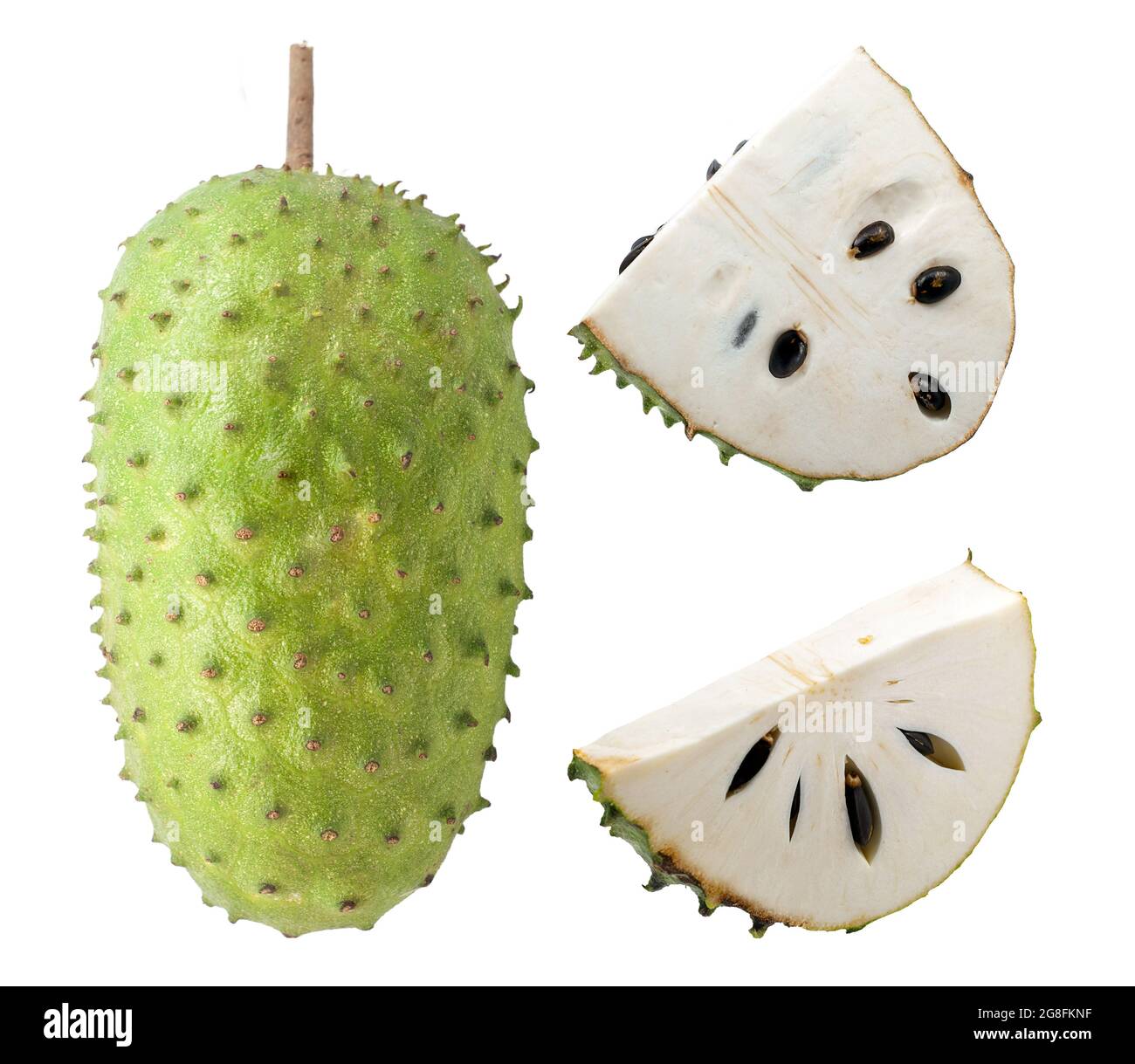 Soursop fruit isolated on white background Stock Photo - Alamy