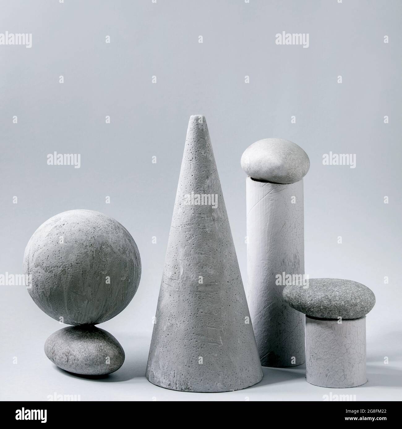Geometric objects and stones Stock Photo - Alamy