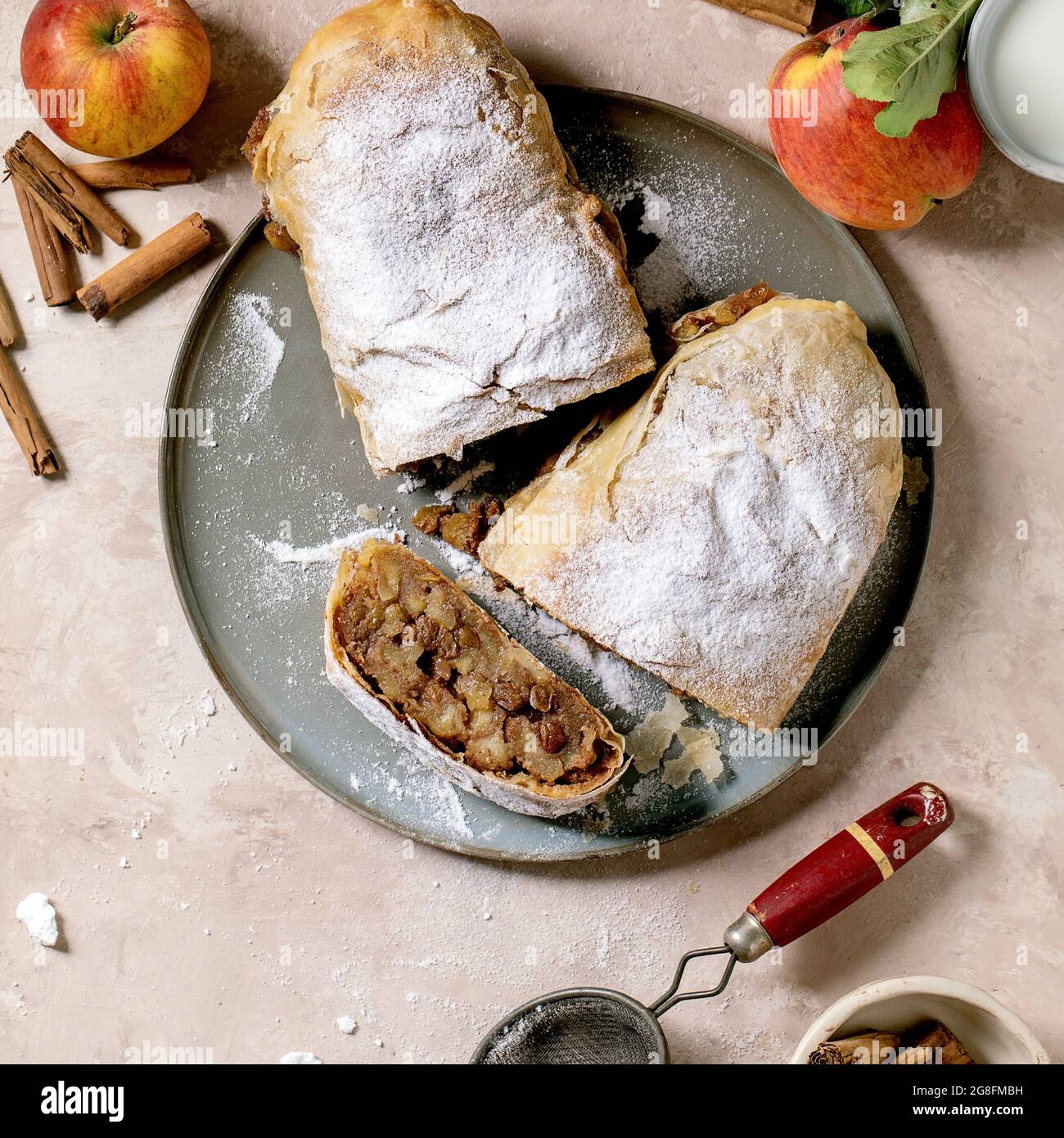 Classic apple strudel Stock Photo - Alamy