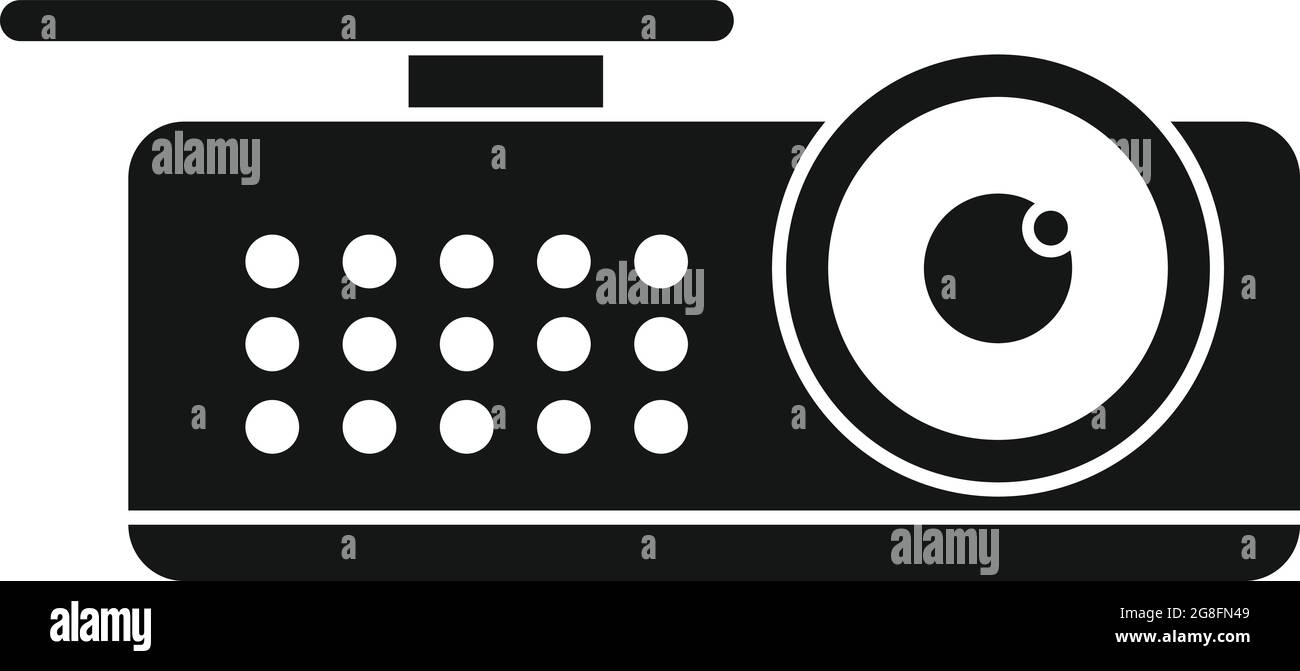 Video projector icon simple vector. Digital movie. Film picture Stock ...