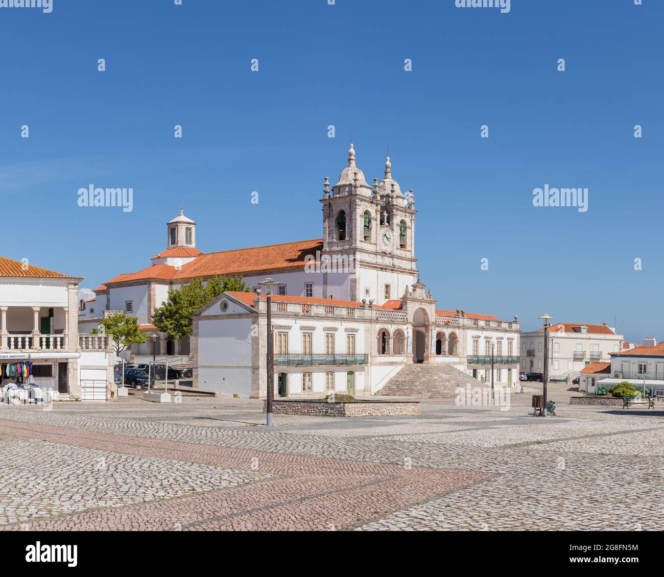 Nazare, Portugal - June 28, 2021: The Church of Our Lady of Nazare in ...