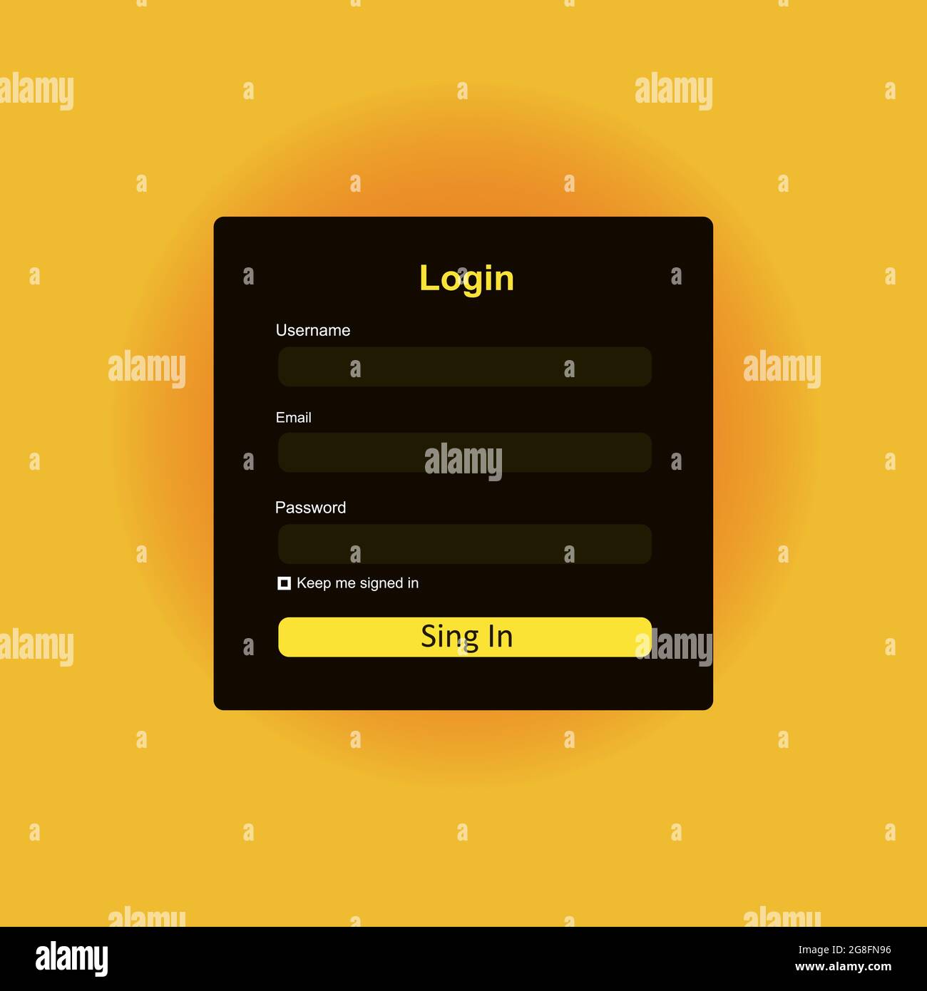 Member login form interface. For web page, site, mobile applications ...