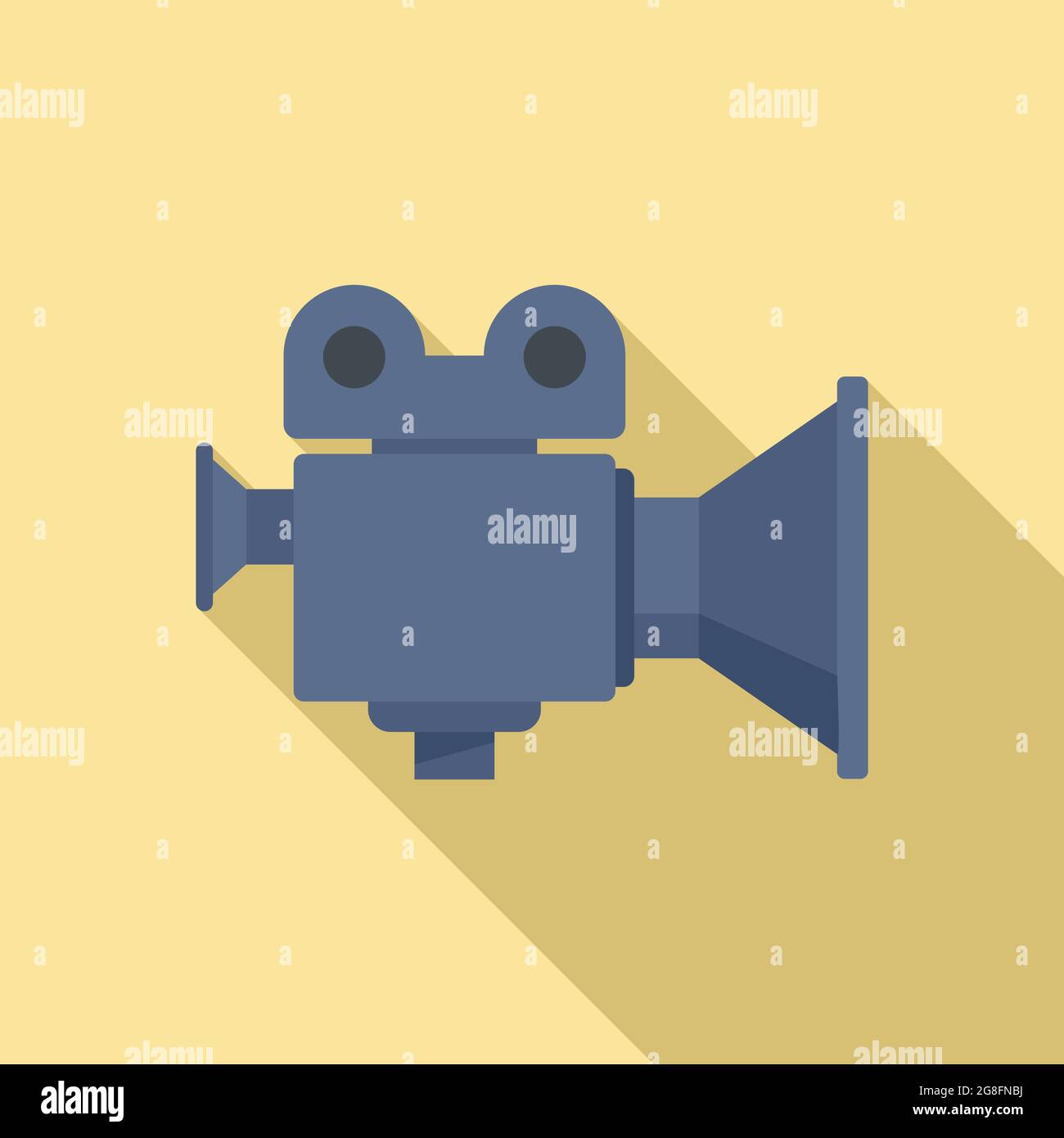 Old retro camera icon flat vector. Video camcorder. Digital picture ...