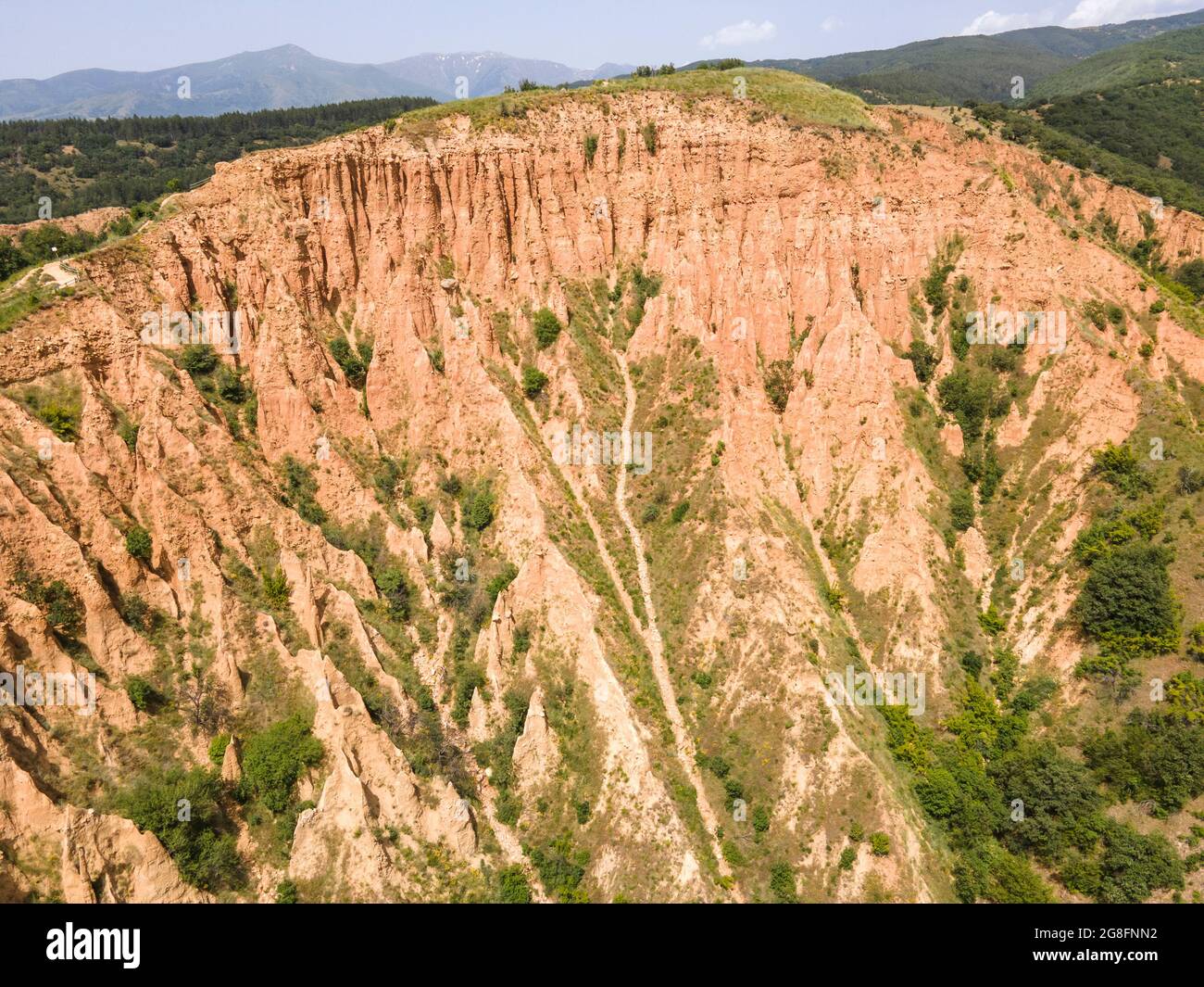 Amazing Aerial view of rock formation Stob pyramids, Rila Mountain ...