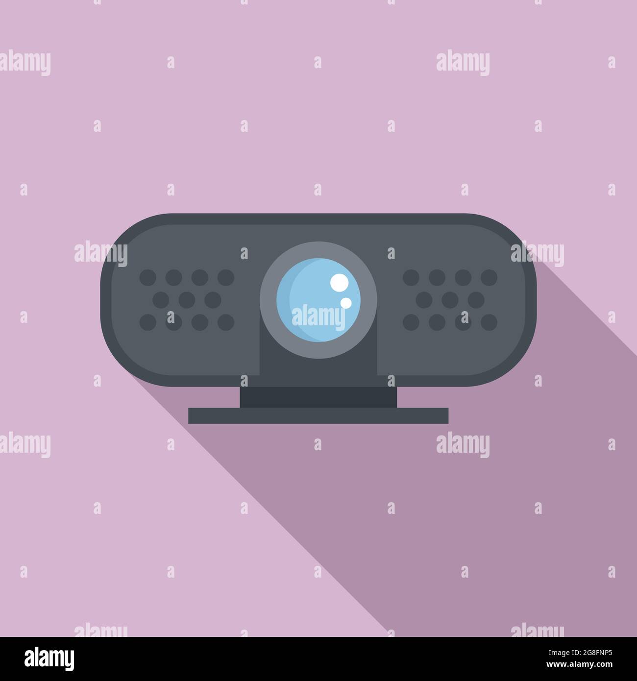 4k web camera icon flat vector. Video, photo camcorder. Digital picture ...