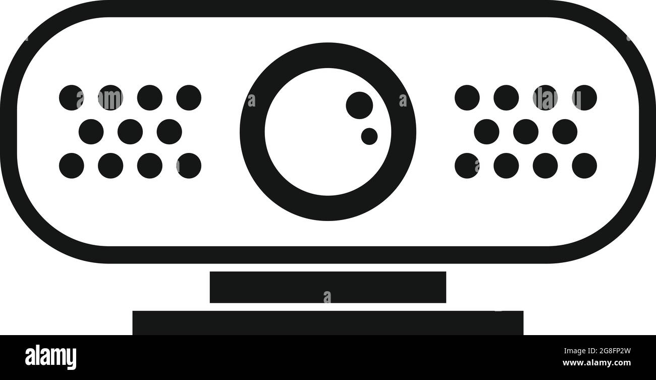 4k web camera icon simple vector. Video, photo camcorder. Digital ...