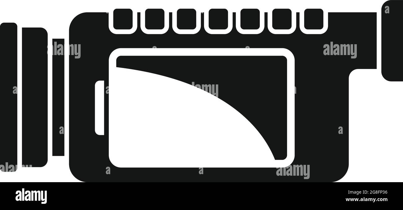 Small camcorder icon simple vector. Video camera. Record movie Stock ...
