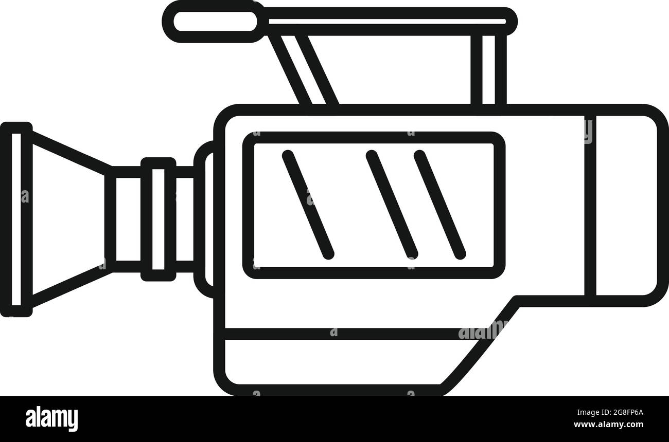 Camcorder icon outline vector. Tv camera. Film movie camcorder Stock ...