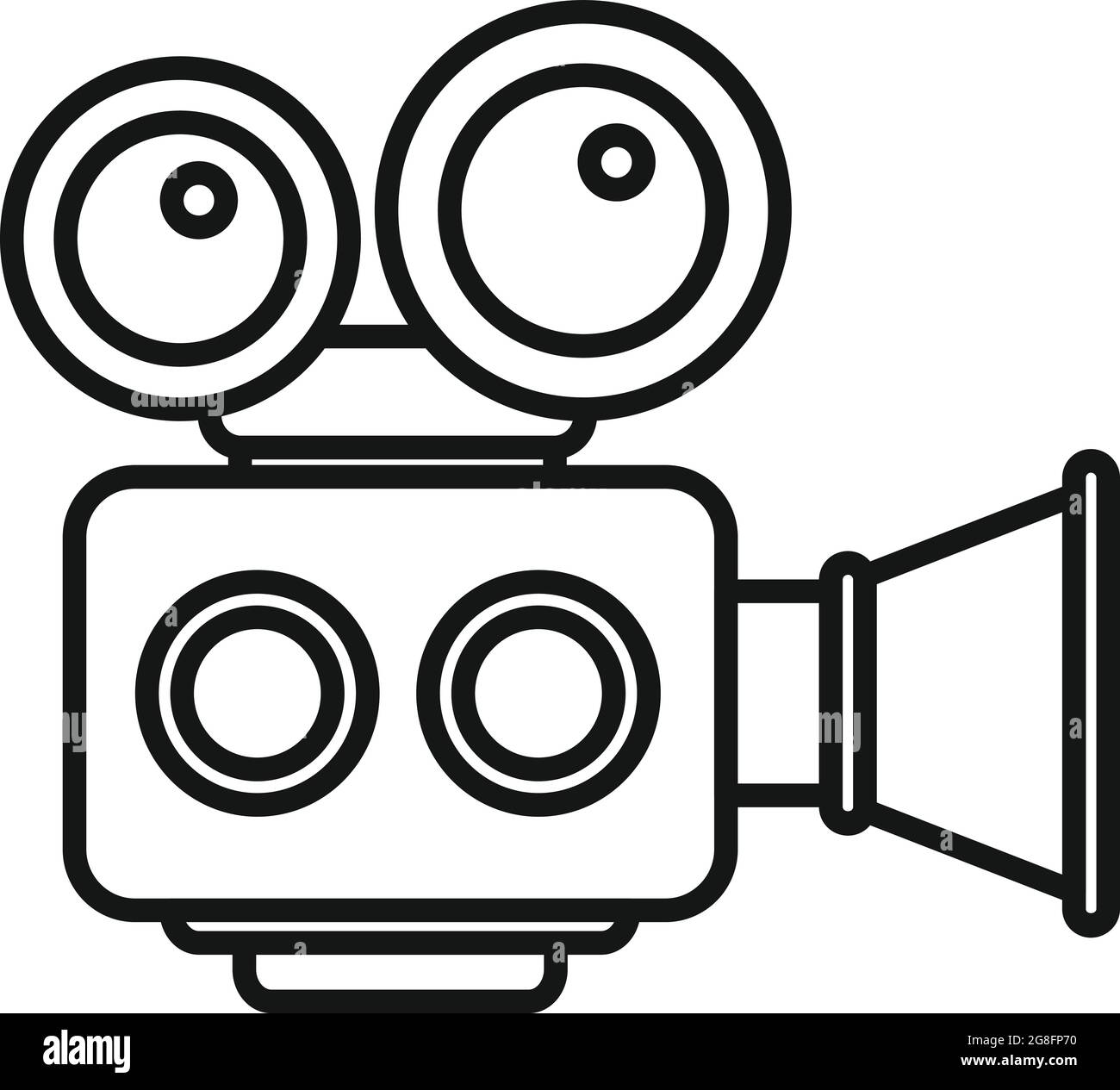 Reel camera icon outline vector. Video camcorder. Movie video Stock ...