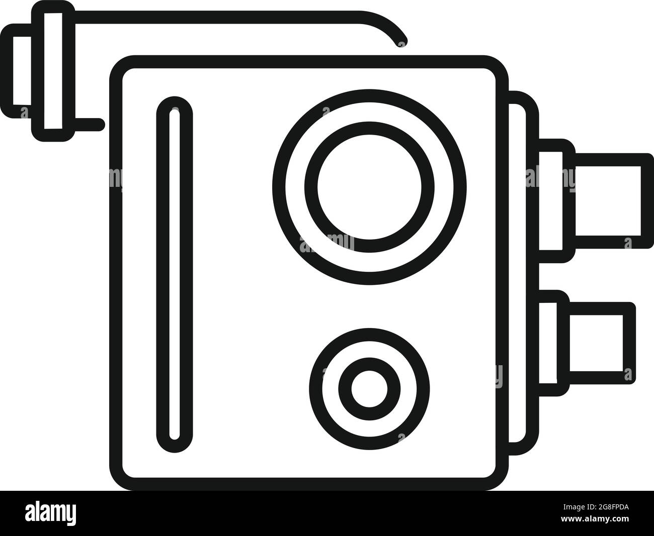 Old camcorder icon outline vector. Video camera. Cinema movie Stock ...