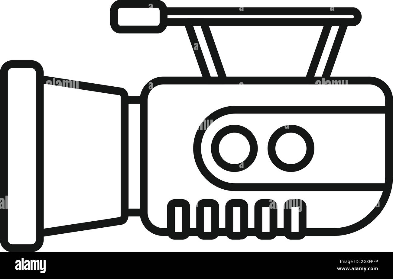 Camera icon outline vector. Video camcorder. Tv movie Stock Vector ...