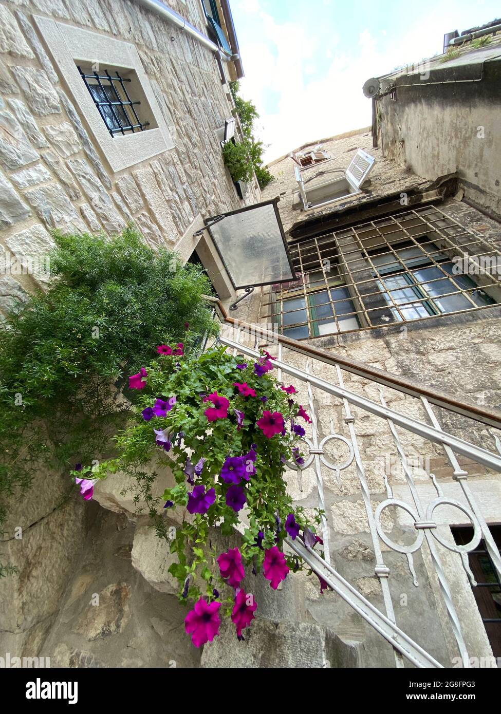 Stone buildings from the palace of Roman emperor Diocletian in the town ...