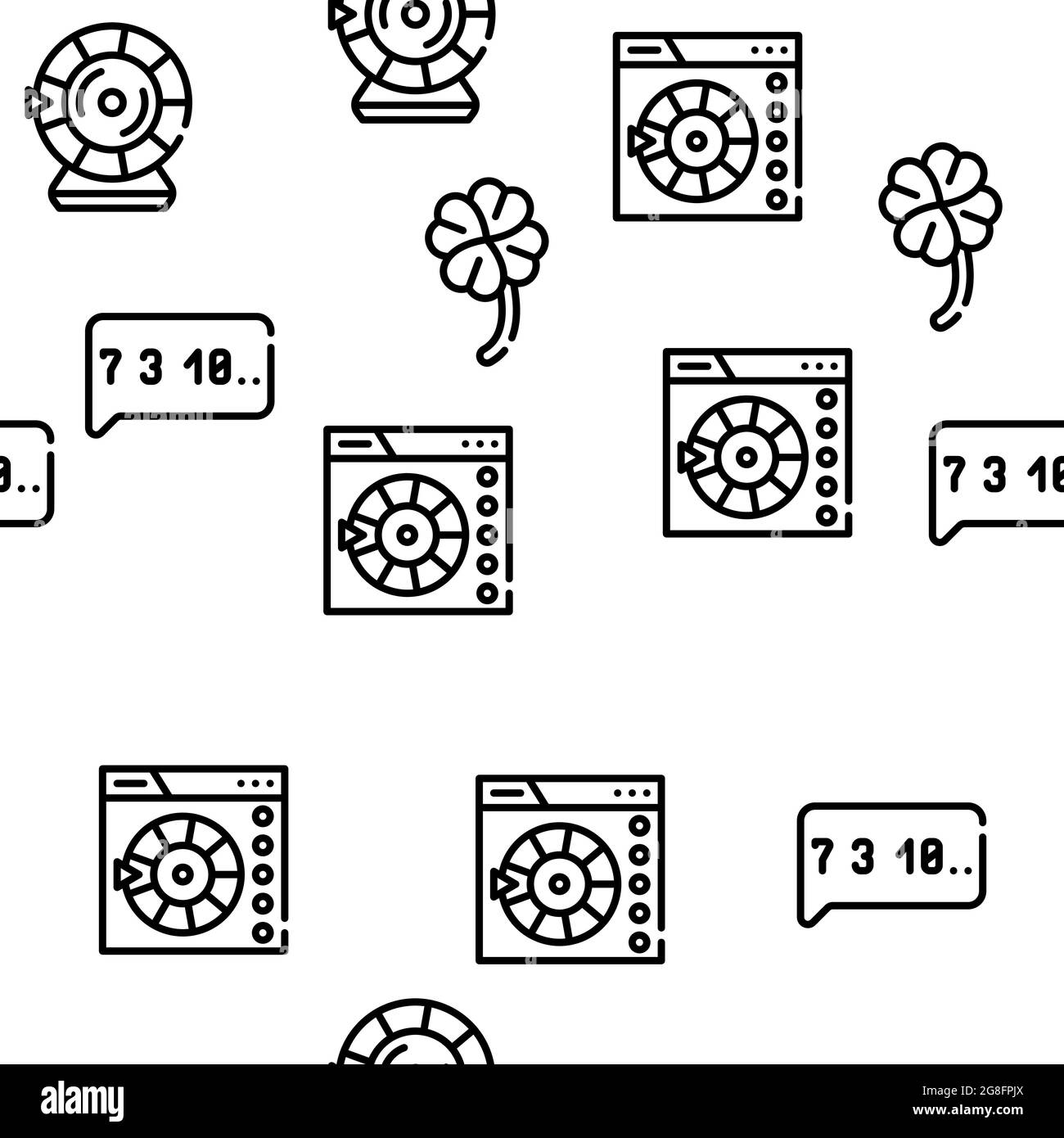 Raffle Lottery Game Vector Seamless Pattern Stock Vector Image & Art ...