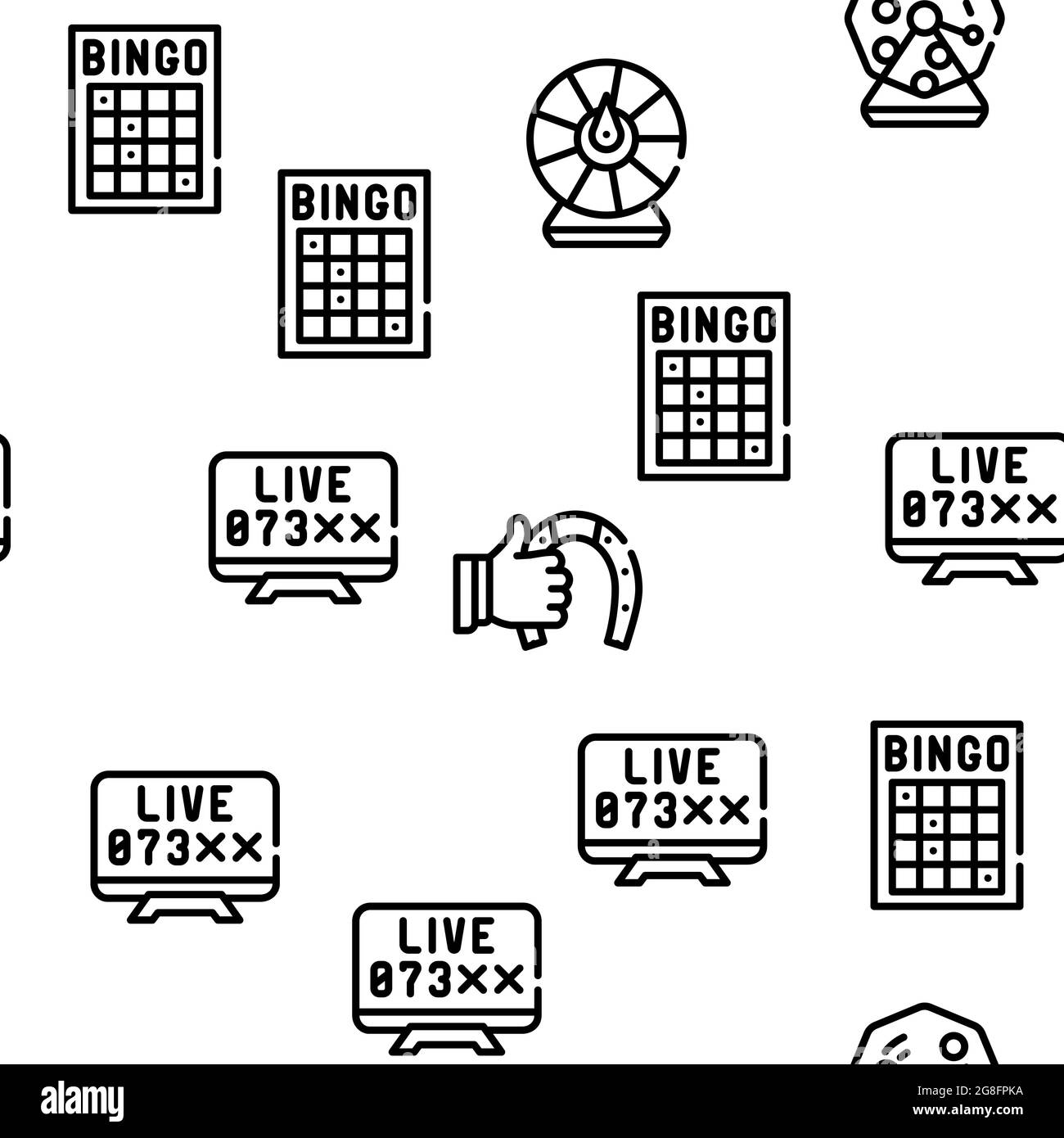 Raffle Lottery Game Vector Seamless Pattern Stock Vector Image & Art ...