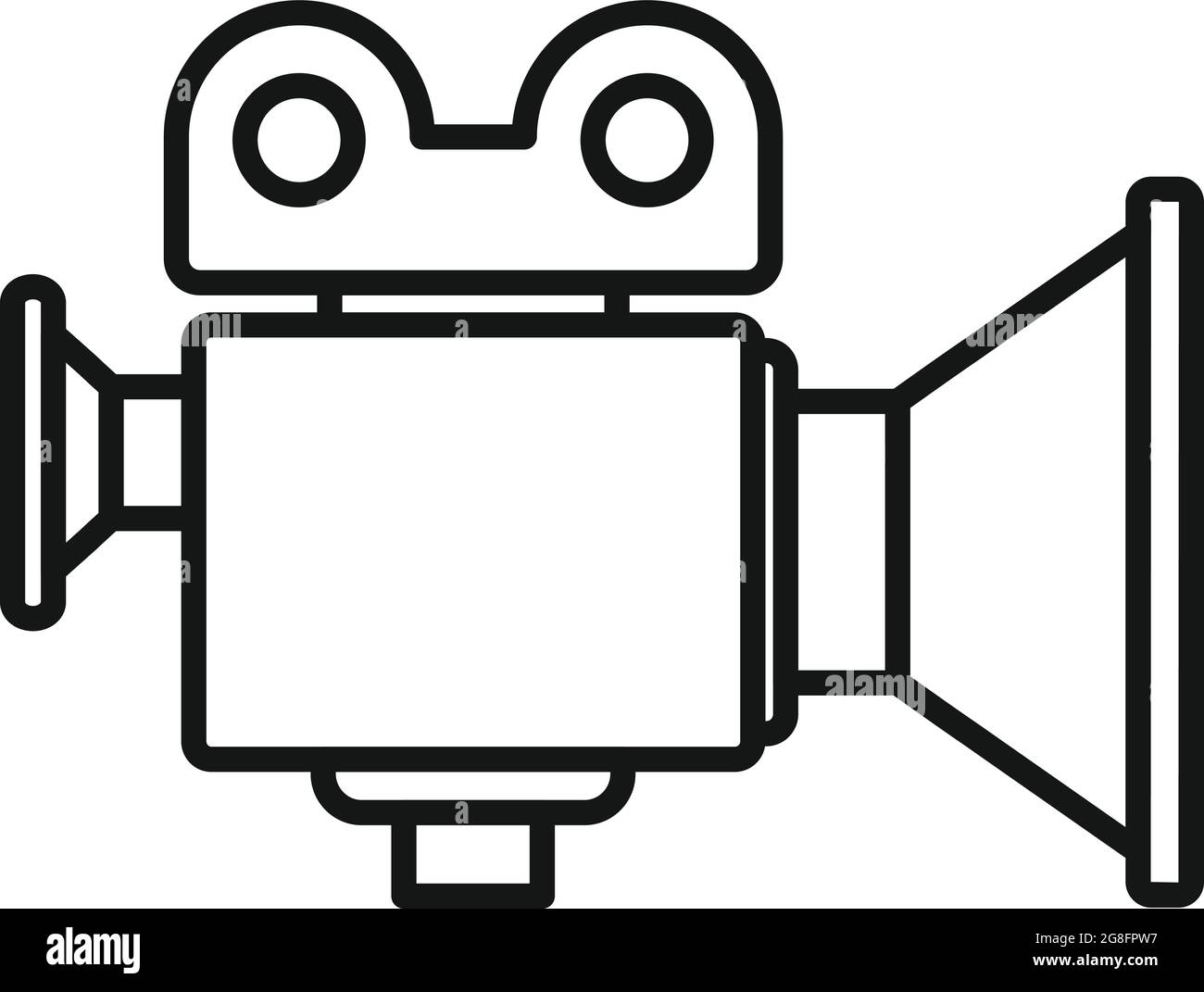 Old retro camera icon outline vector. Video camcorder. Digital picture ...