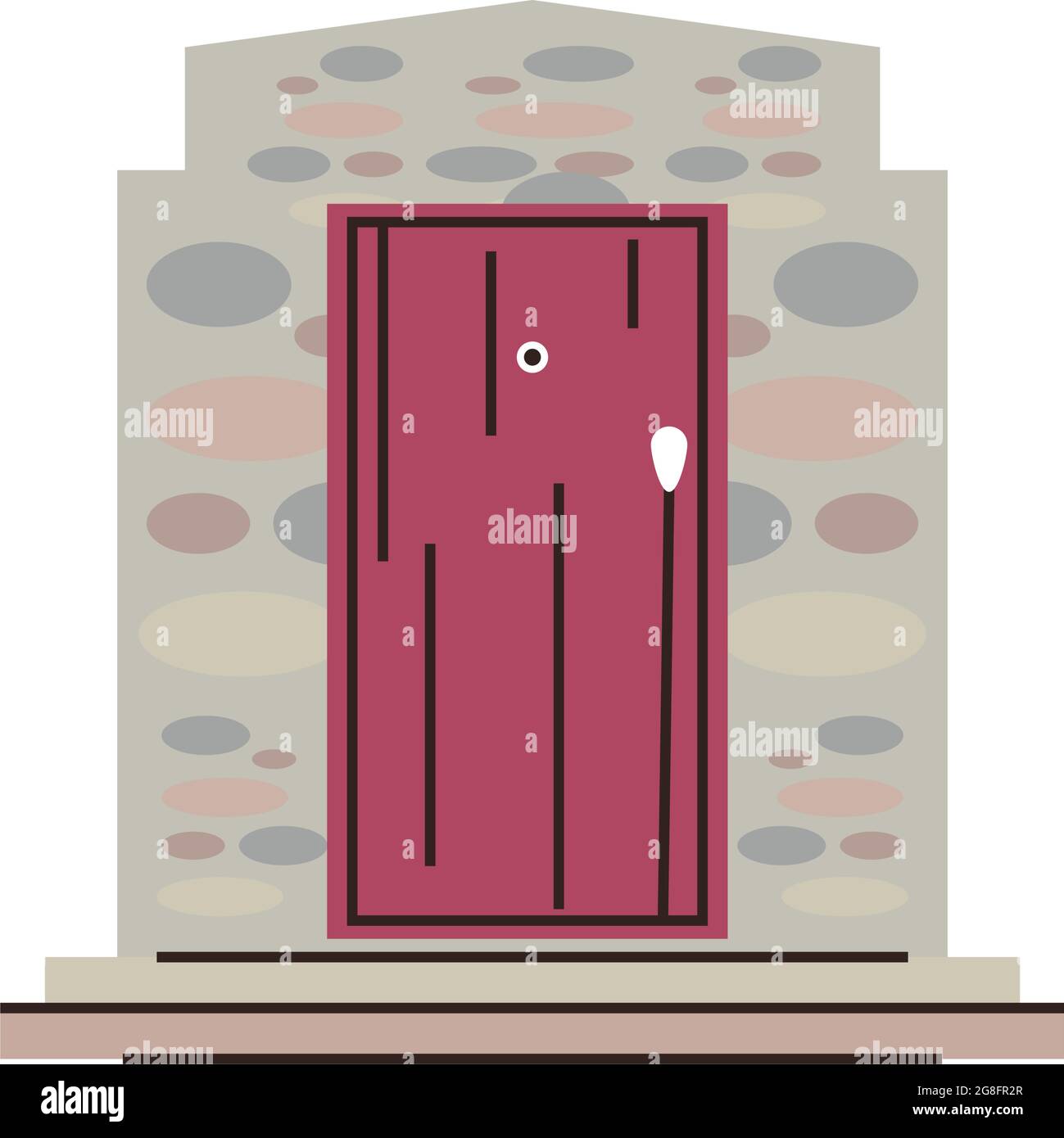 rustic front door Stock Vector Image & Art - Alamy