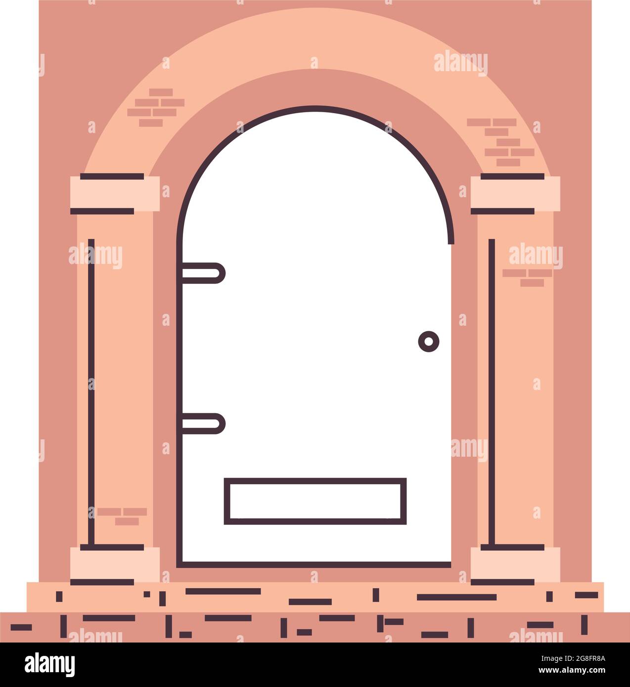 Arch shaped door Stock Vector Images - Alamy