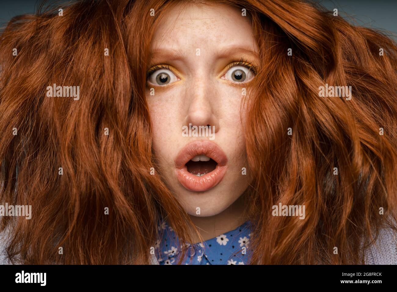 Shock woman hi-res stock photography and images - Alamy
