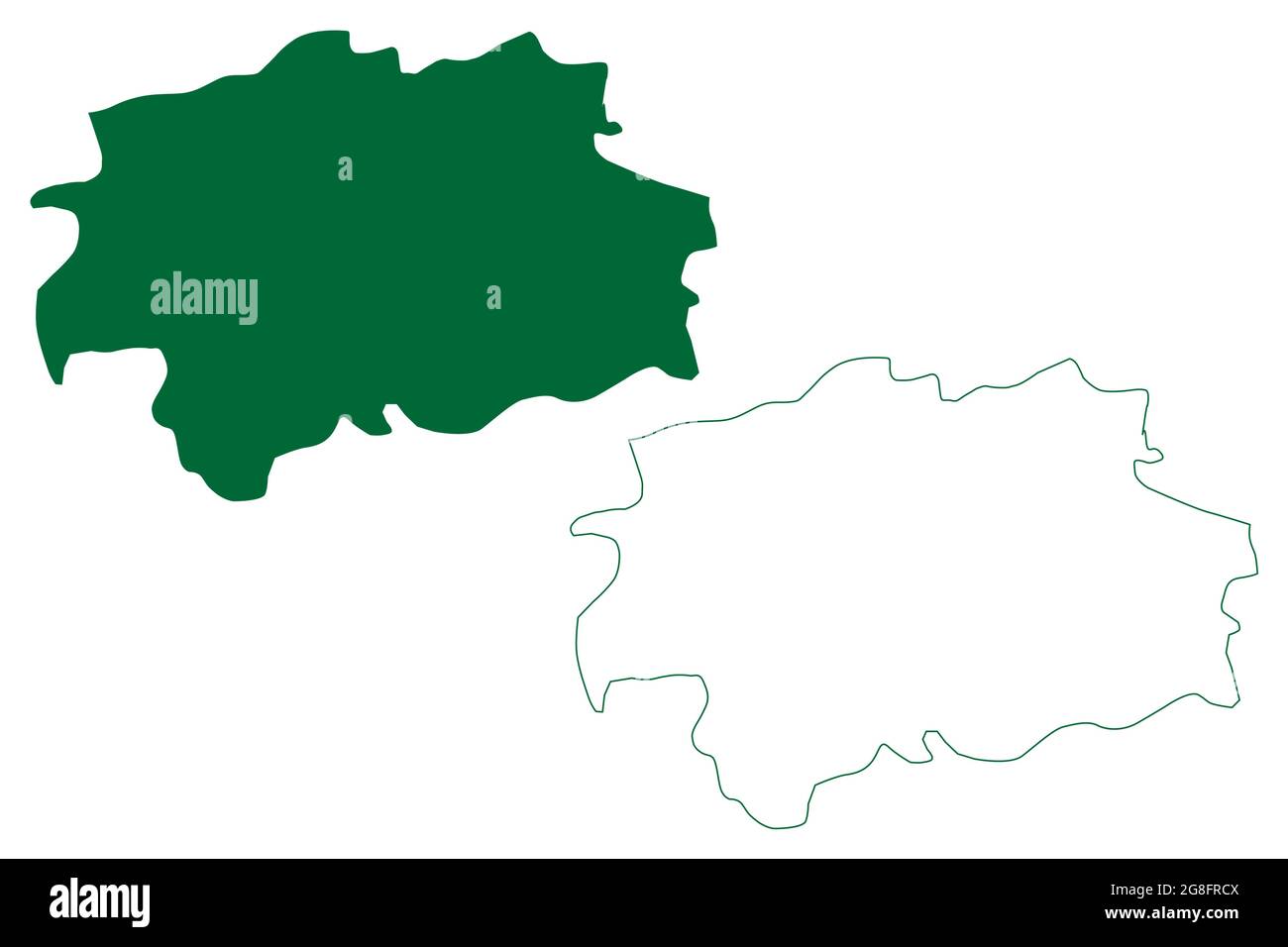 Kallakurichi district (Tamil Nadu State, Republic of India) map vector ...