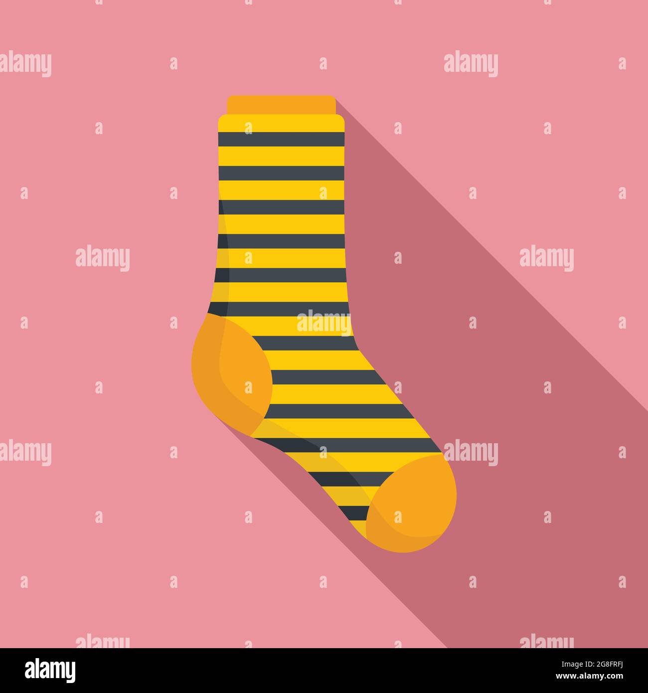 New sock icon flat vector. Kid collection. Cute new sock Stock Vector ...