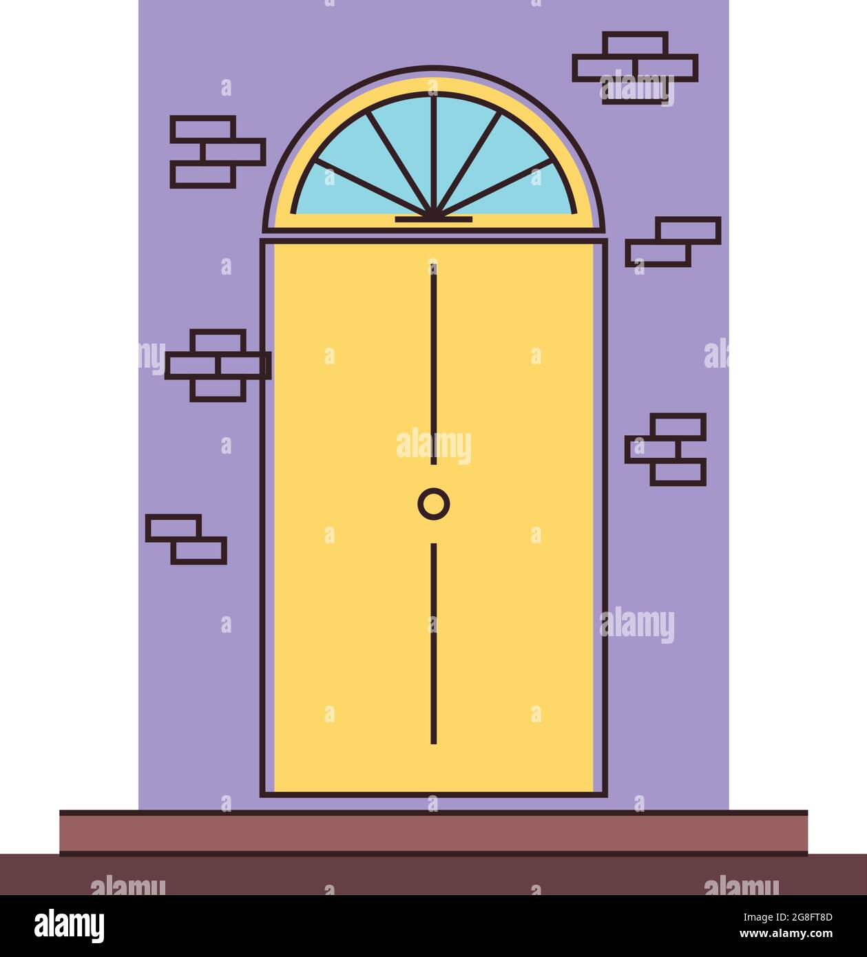 front door cartoon Stock Vector Image & Art - Alamy