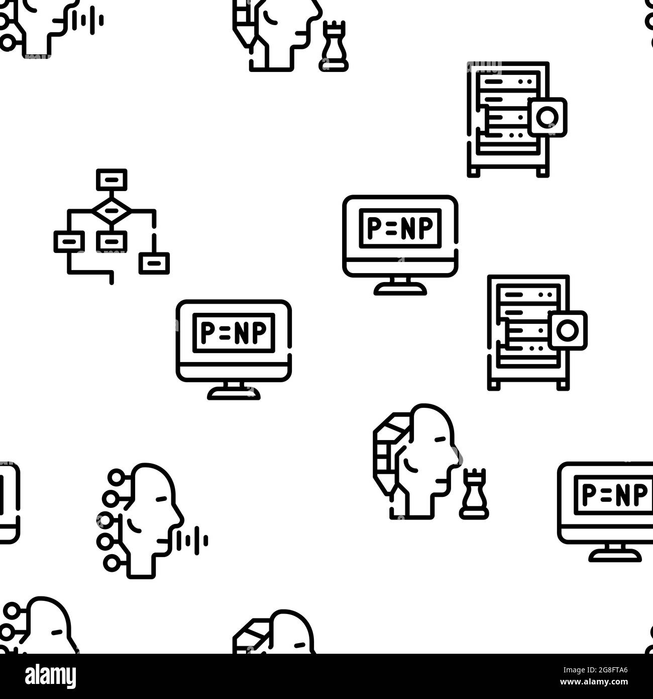 Artificial Intelligence System Vector Seamless Pattern Stock Vector Image & Art - Alamy