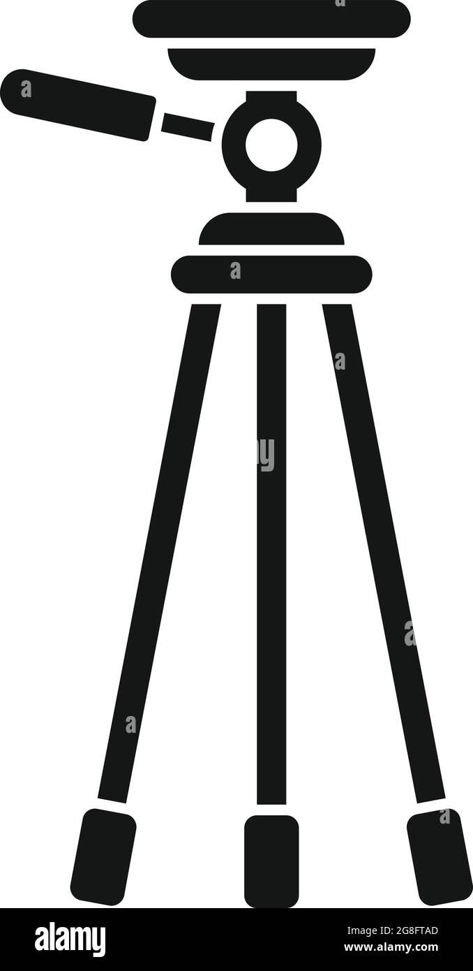 Mobile tripod icon simple vector. Camera video phone stand. Photo ...