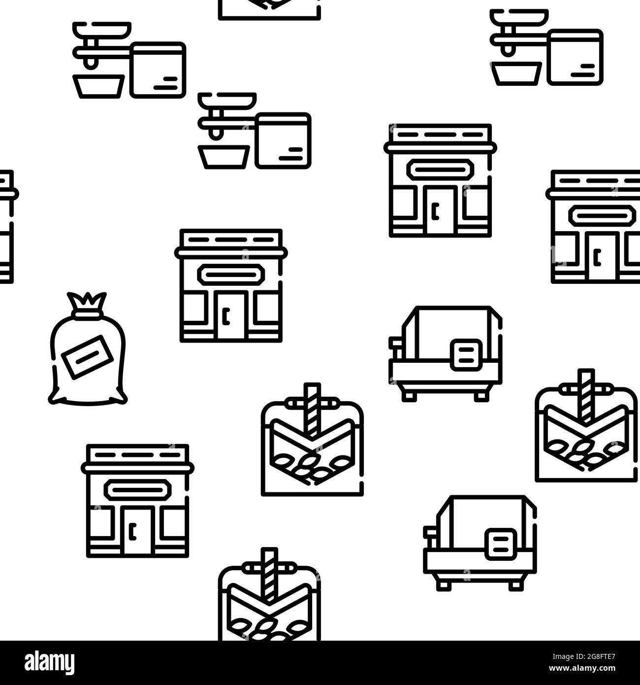 Oil Production Plant Vector Seamless Pattern Stock Vector Image & Art ...