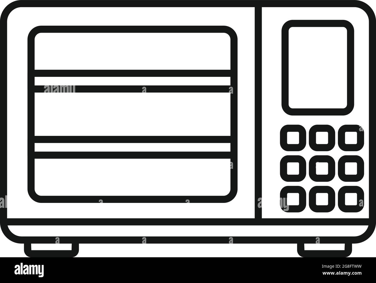 Induction oven icon outline vector. Convection electric stove. Grill ...