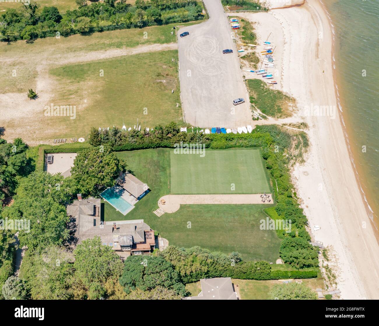 Aerial view of sag harbor hi-res stock photography and images - Alamy